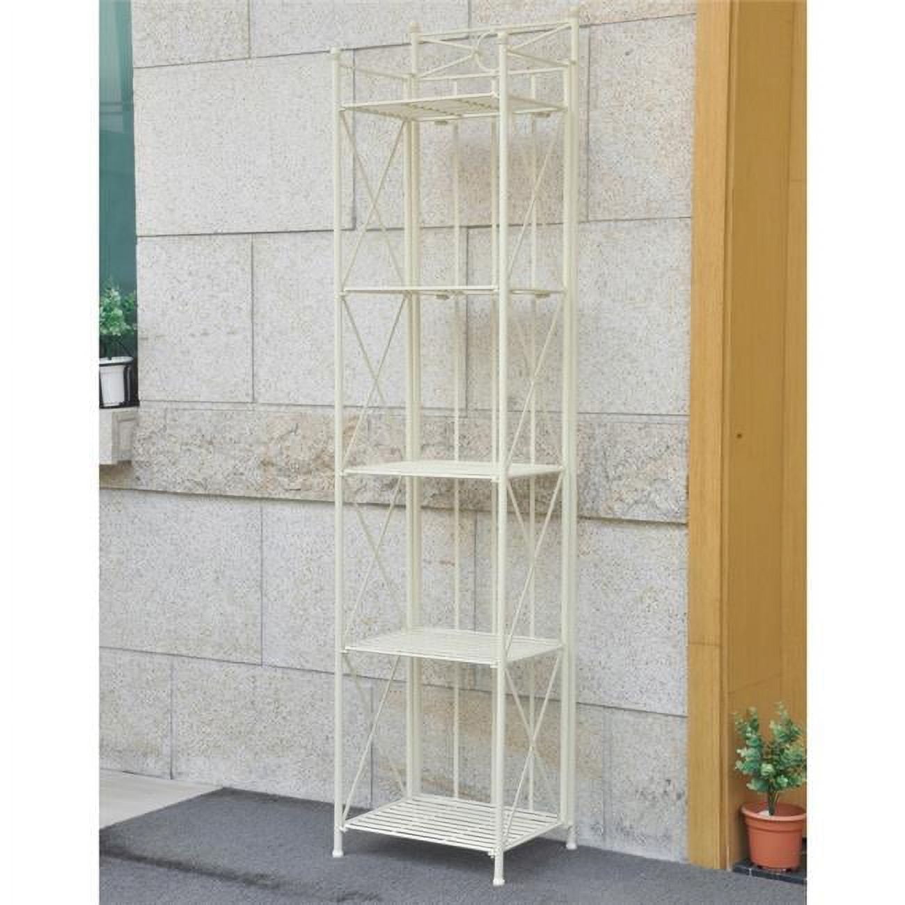 5-Tier Iron Folding Bakers Rack, White - Walmart.com