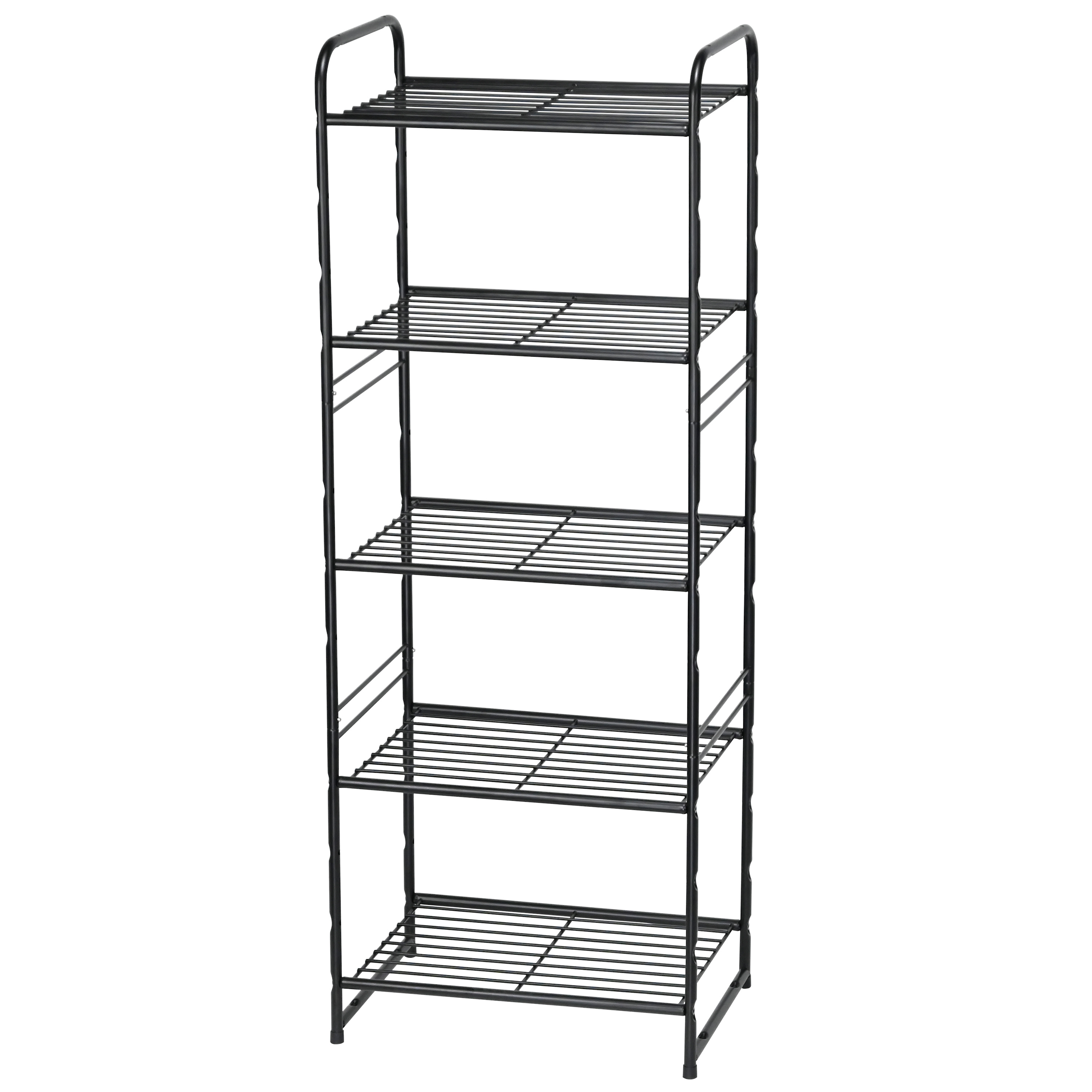 Topeakmart 3 Pieces of 5 Tiers Adjustable Metal Storage Shelving Heavy ...
