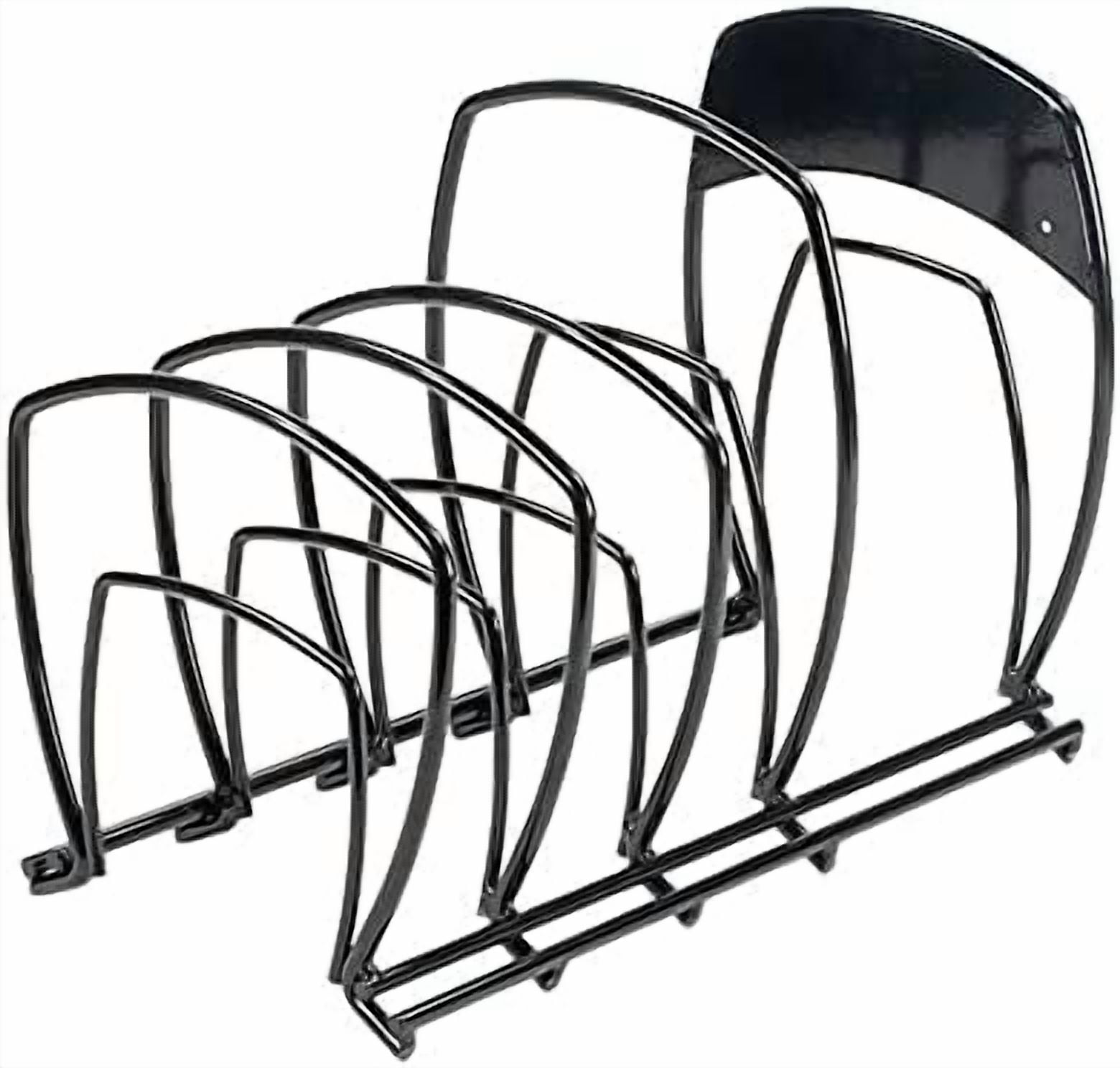 5-Tier, Kitchen and Pantry Cast Iron Cookware Storage Organizer, Steel ...