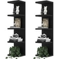 5 Tier Lack Floating Shelf,Set of 2 Black Wall Shelf Unit,Display Shelf - Walmart.com