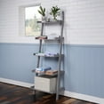 5-Tier Ladder Shelf – Leaning Book Case – Bookshelf for Bedroom, Living ...