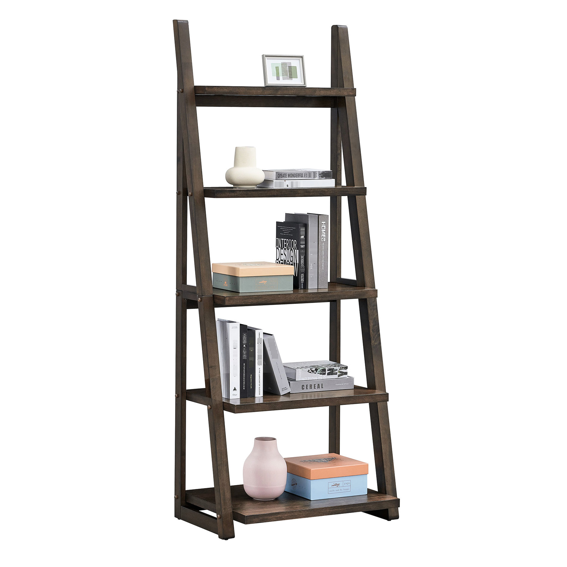 5-Tier Ladder Shelving | Suitable for Home Office and Kitchen | Rubber ...