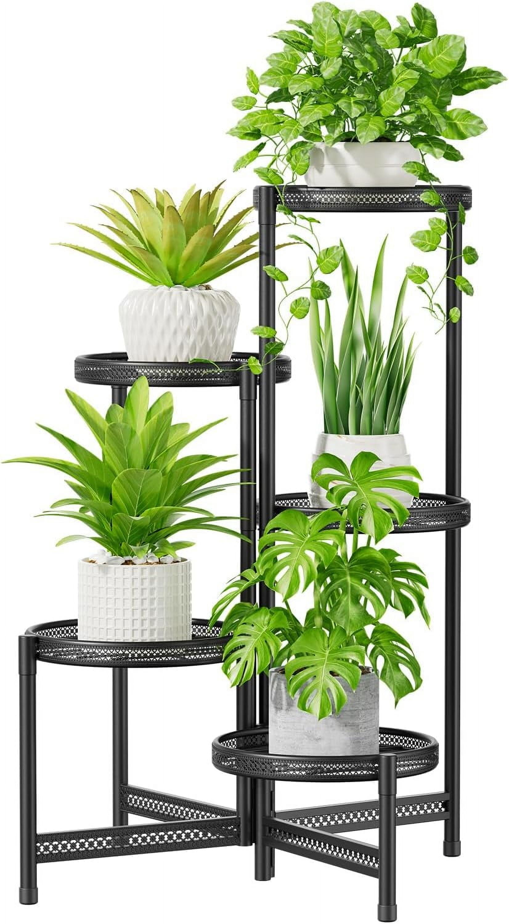 5 Tier Large Plant Stand Indoor with 10 Inch Wide Tray, Tiered Corner ...
