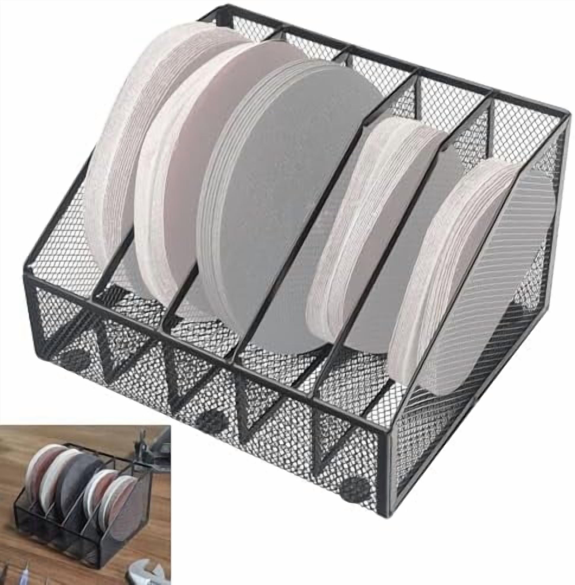 5-Tier Mesh Sandpaper Organizer, Holds 5 Different Sandpapers, Metal ...