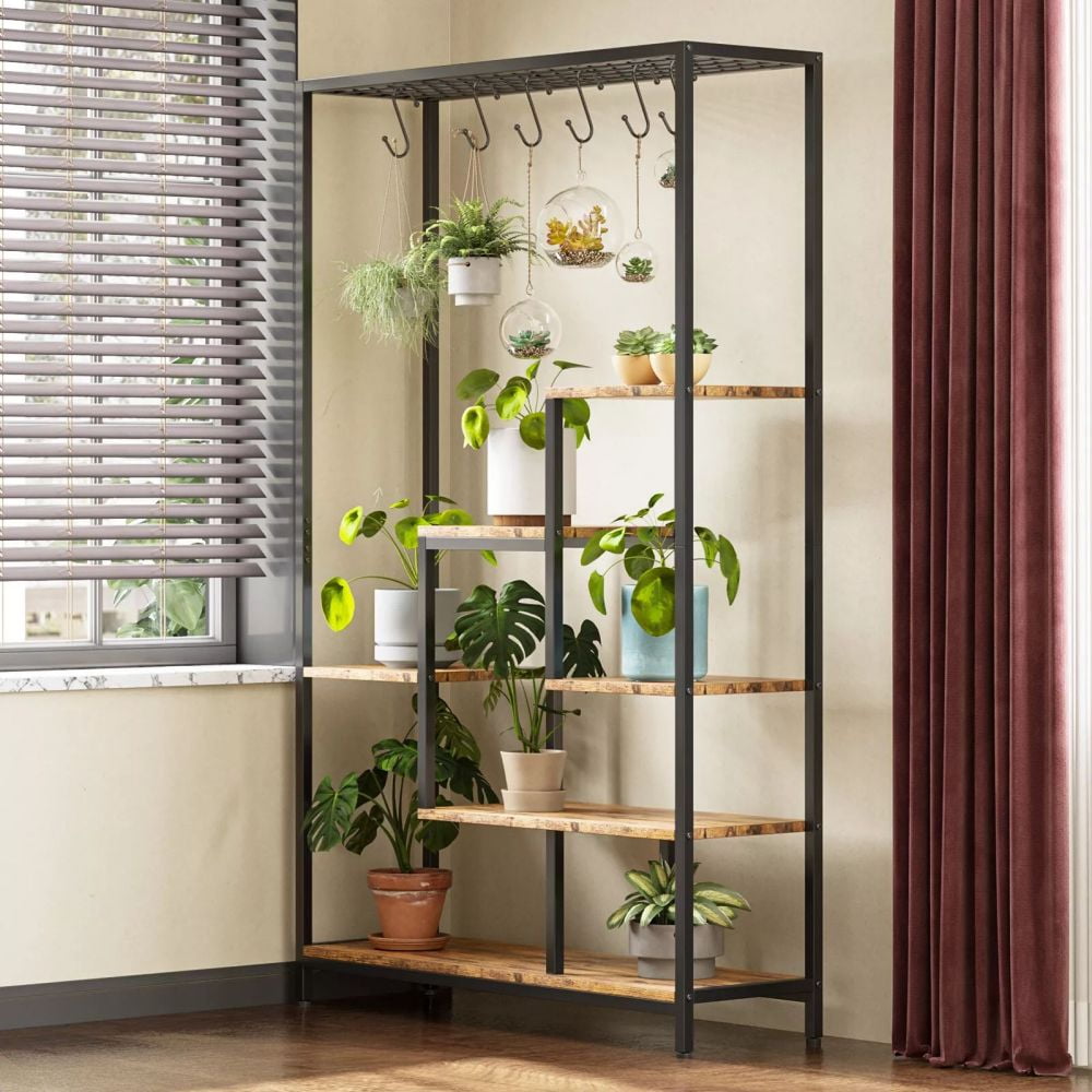 5 Tier Metal Flower Rack Plant Stand Bonsai Shelf for Indoor Plants ...