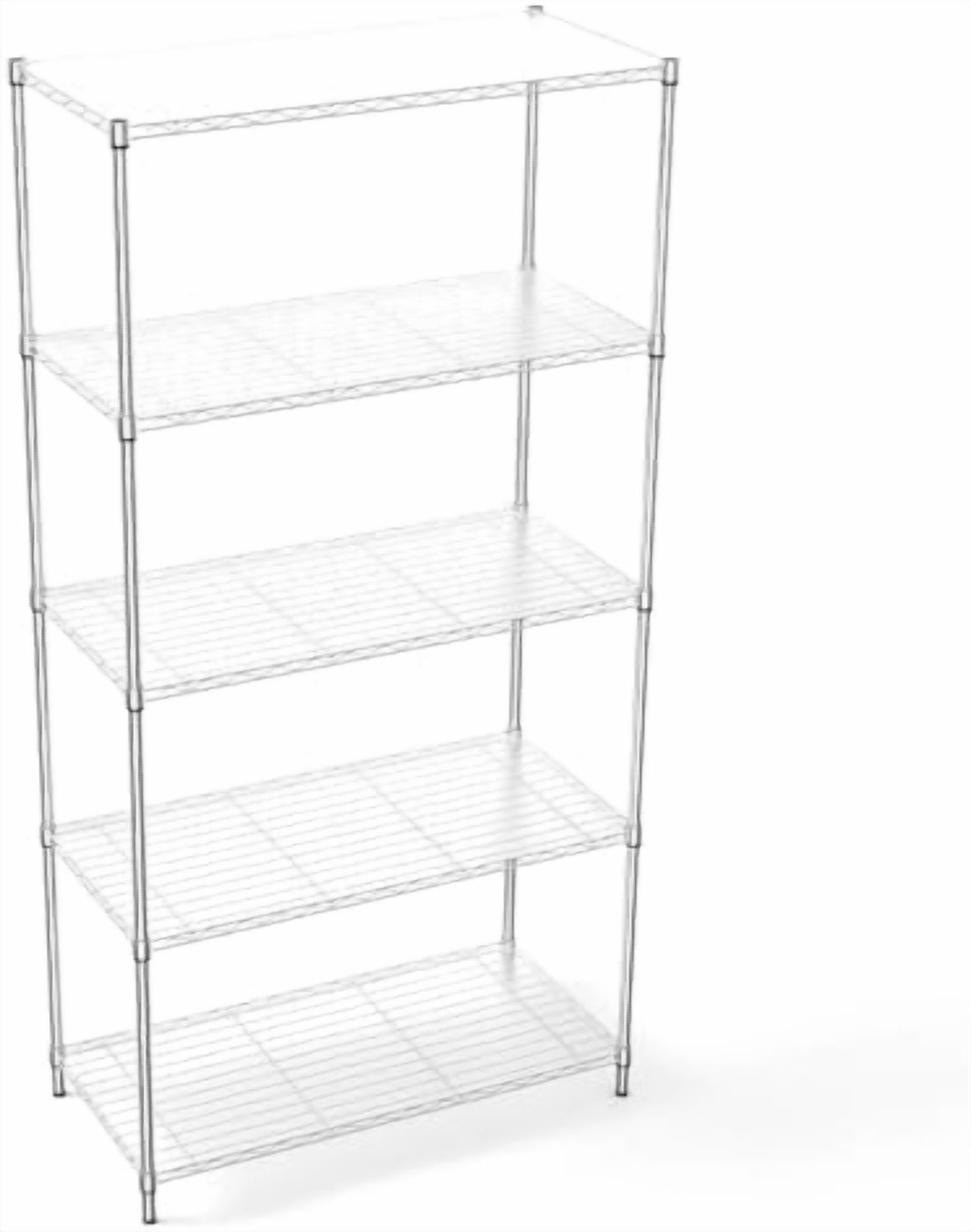 5 Tier Metal Garage Shelving Kitchen Shelves, 1750LBS NSF Heavy Duty ...