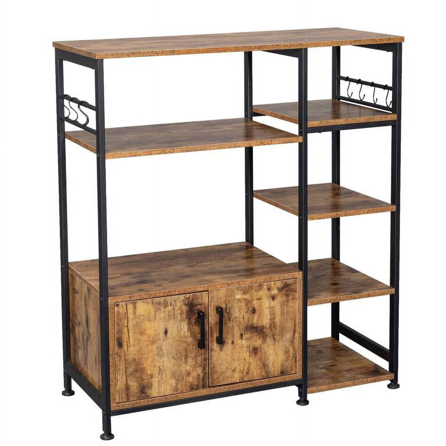 5-Tier Metal Kitchen Bakers Rack Microwave Storage Oven Stand ...