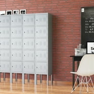 Emma + Oliver Wood 5 Section School Coat Locker with Bench, Cubbies and ...