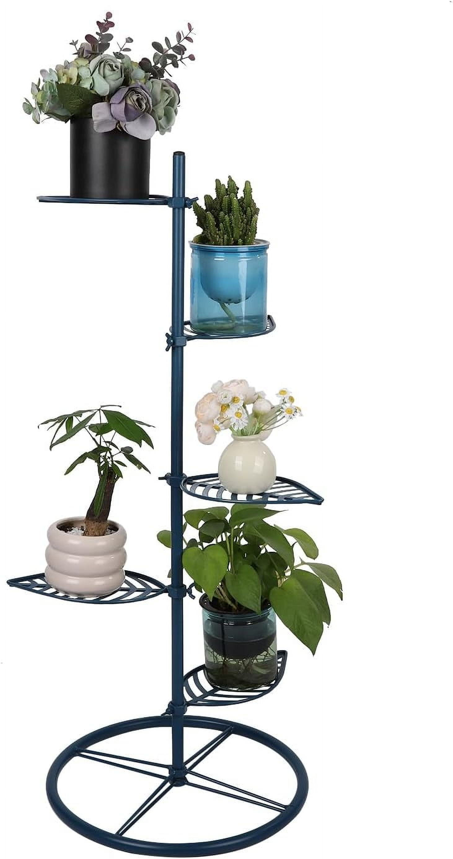 5 Tier Metal Plant Stand for Indoor Outdoor Plant,Leaf Shape Tiered ...