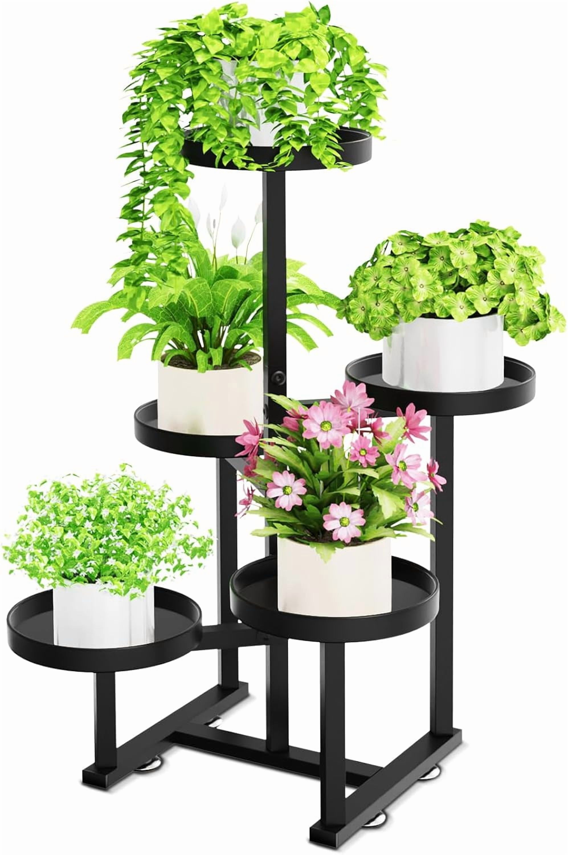 5 Tier Metal Plant Stand Indoor, Tiered Corner Plant Holders for ...