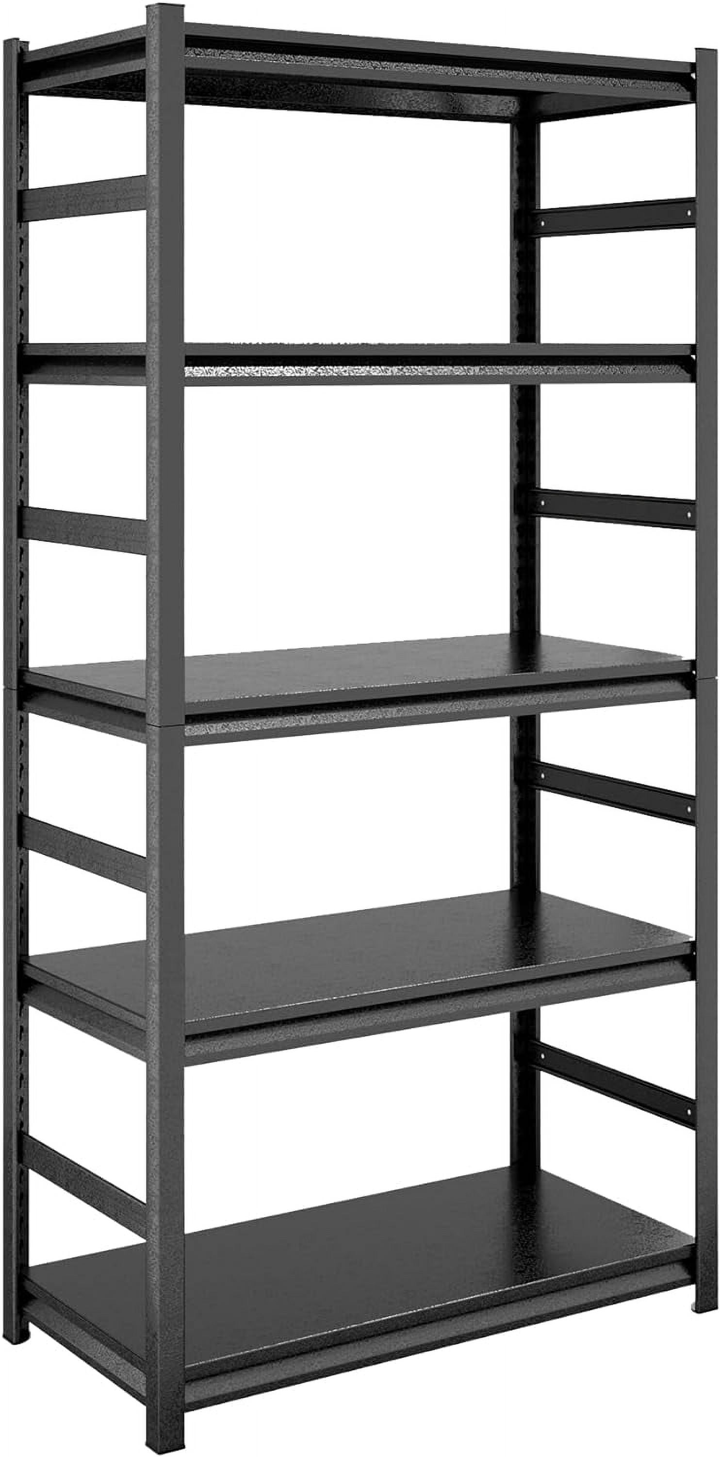 5-Tier Metal Shelving - 2000LBS Load, Adjustable, Sturdy Shelves, Quick ...