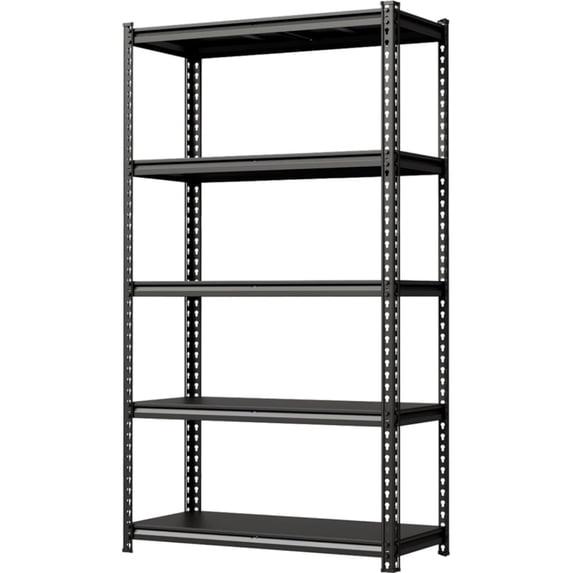 5-Tier Metal Shelving Unit, 36"x16"x72" Garage Storage Shelves, 3850 ...