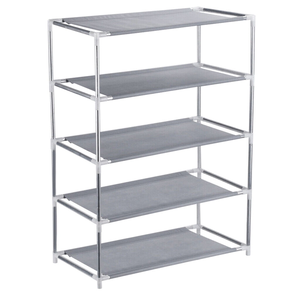 5-Tier Metal Shoe Rack Storage Organizer Shelf Stand Closet Storage for ...