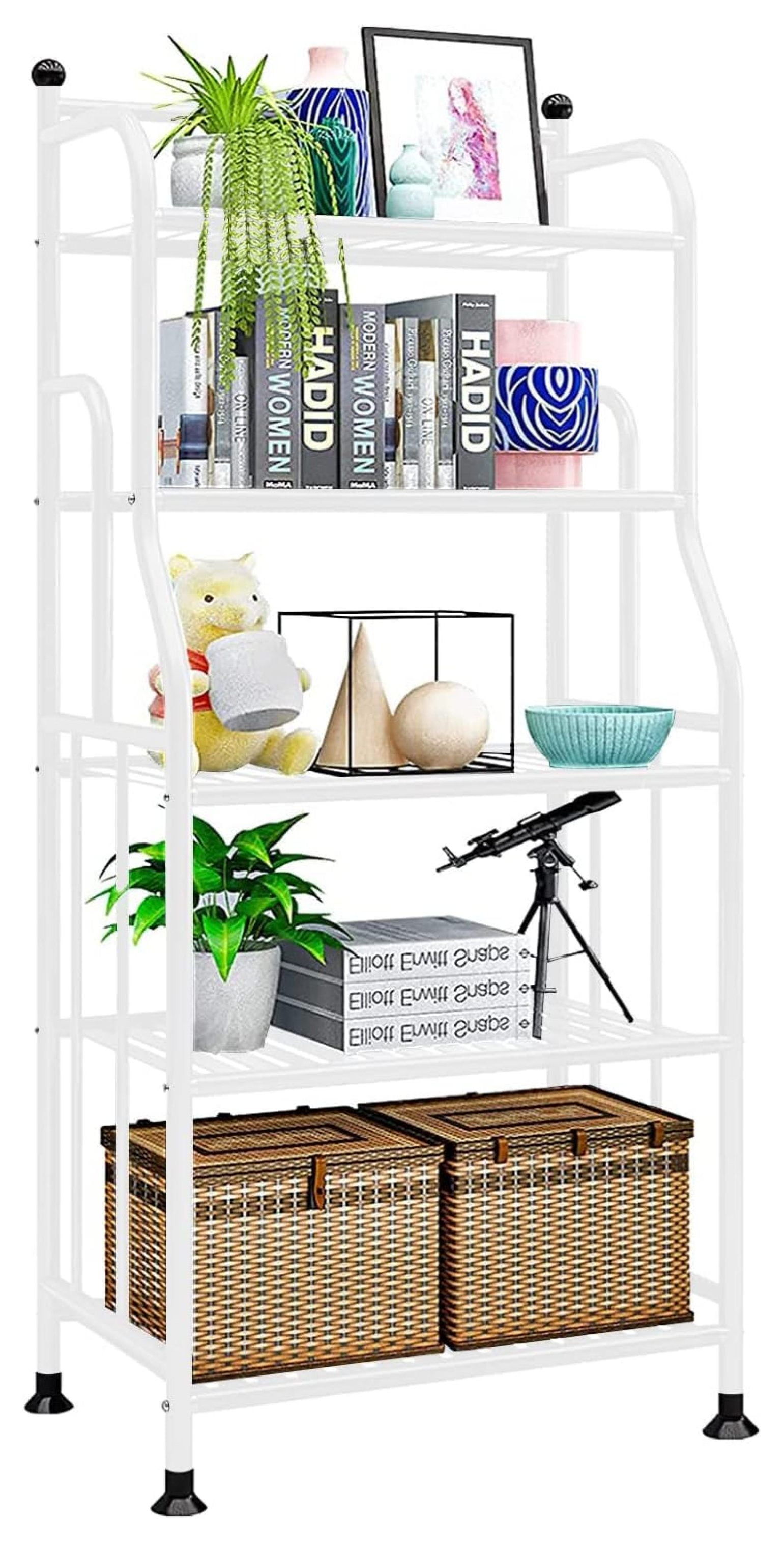 5 Tier Metal Standing Shelf Iron Sheet Storage Space Saver, Heavy Duty ...