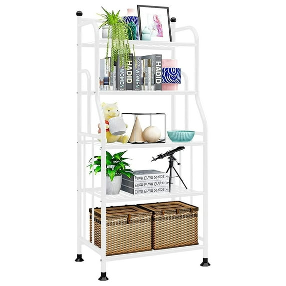 5 Tier Metal Standing Shelf Iron Sheet Storage Space Saver, Heavy Duty ...