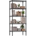 5-Tier Metal Storage Shelves, 23" W Adjustable Standing Storage Rack ...