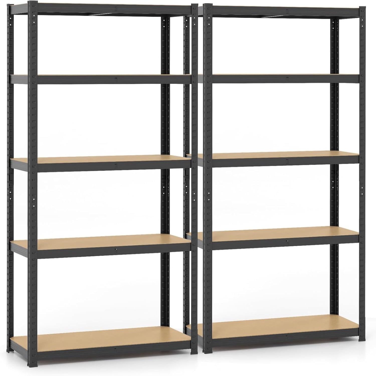 5-Tier Metal Utility Shelves Garage Storage Shelving Unit w/Adjustable ...