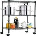 5-Tier Metal Wire Shelving Unit Snack Shelf Height Adjustable Storage ...