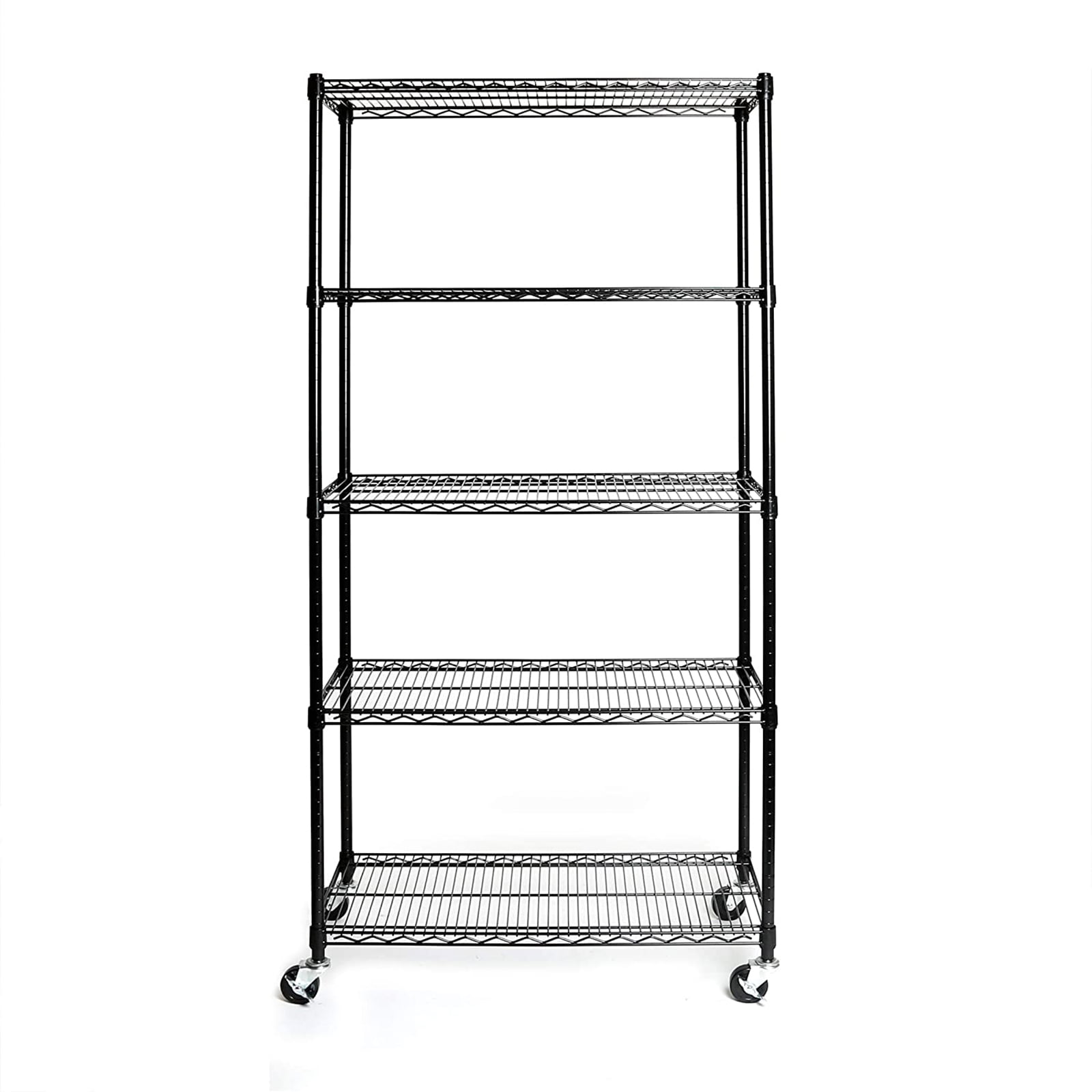 5-Tier NSF-Certified Commercial Steel Wire Shelving with Wheels | Heavy ...