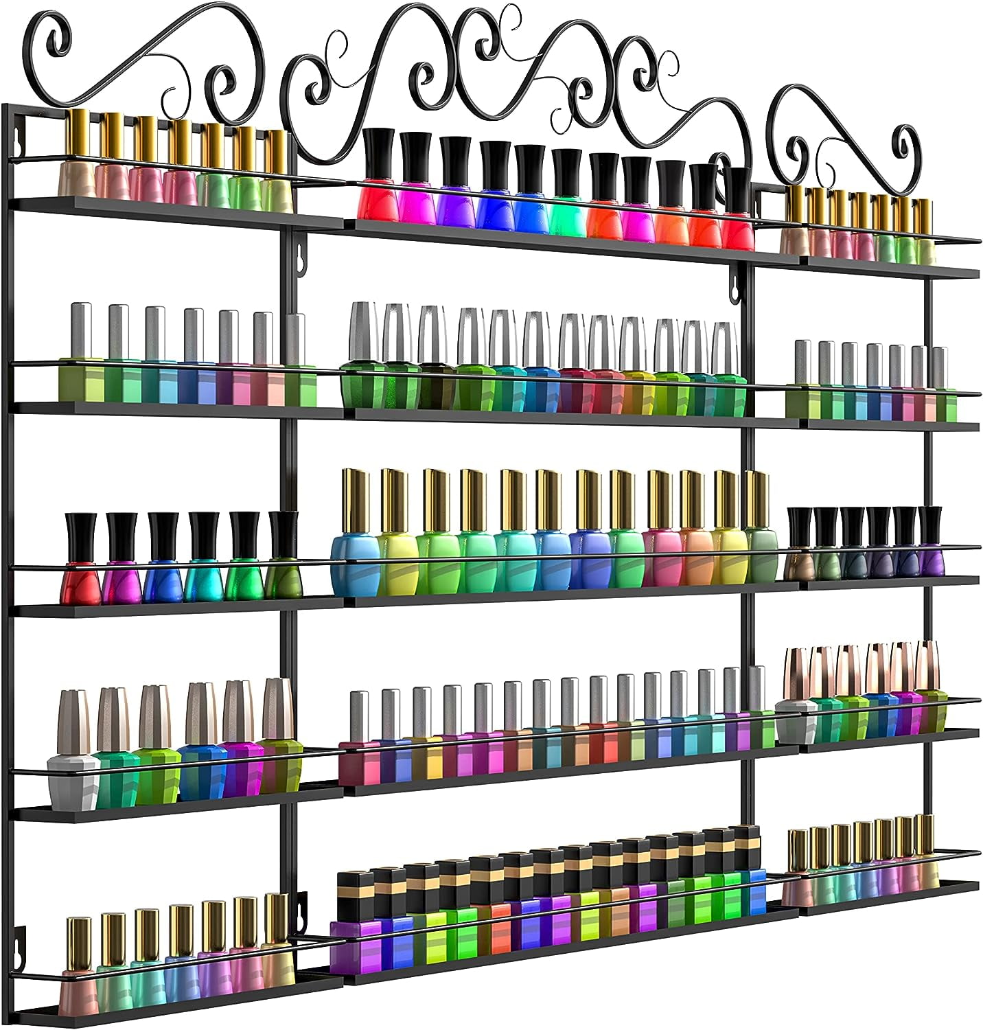 5 Tier Nail Polish Racks, Nail Polish Racks for The Wall, Nail Polish ...