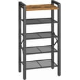 5-Tier Narrow Shoe Rack, Tall Shoe Rack for 5-10 Pairs, Slim Shoe ...