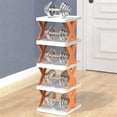 5-Tier No-Assembly Plastic Rack,2026 Upgraded Foldable 5 Tier Plastic ...