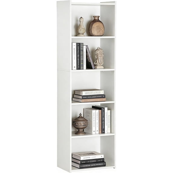 5-Tier Open Bookcase and Bookshelf, Open Storage Shelf, Freestanding ...