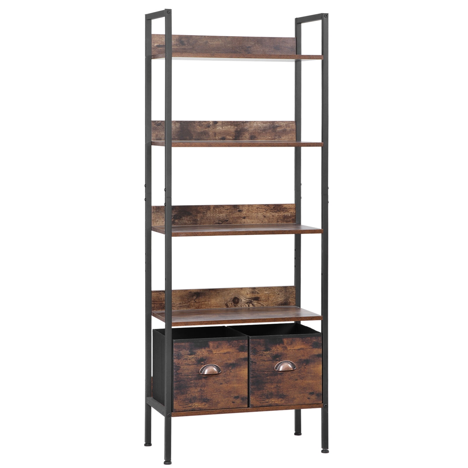 5 Tier Open Bookshelf Bookcase Storage Rack Shelves for Living Room ...