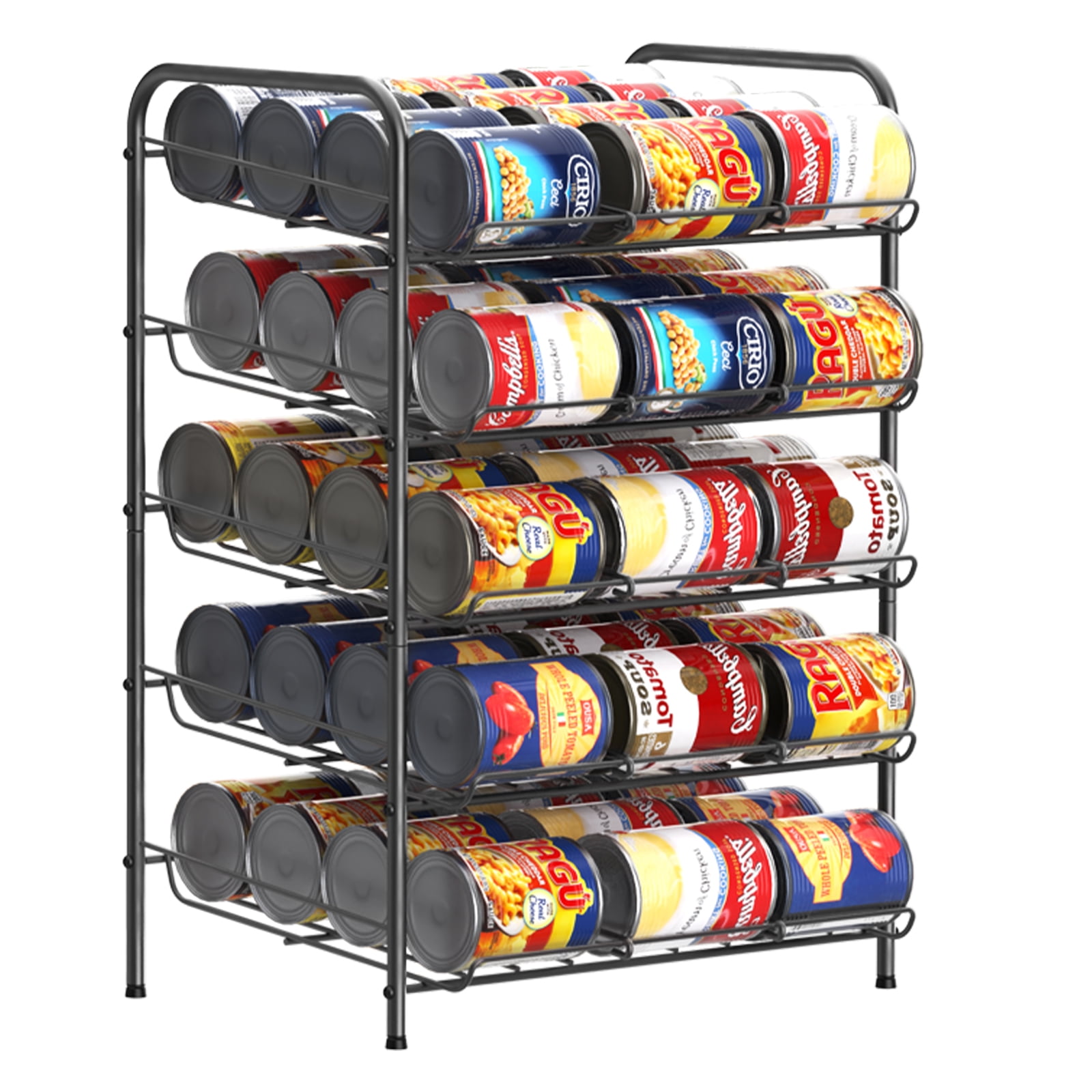 5 Tier Pantry Can Organizer, Large Capacity Can Rack for Kitchen ...