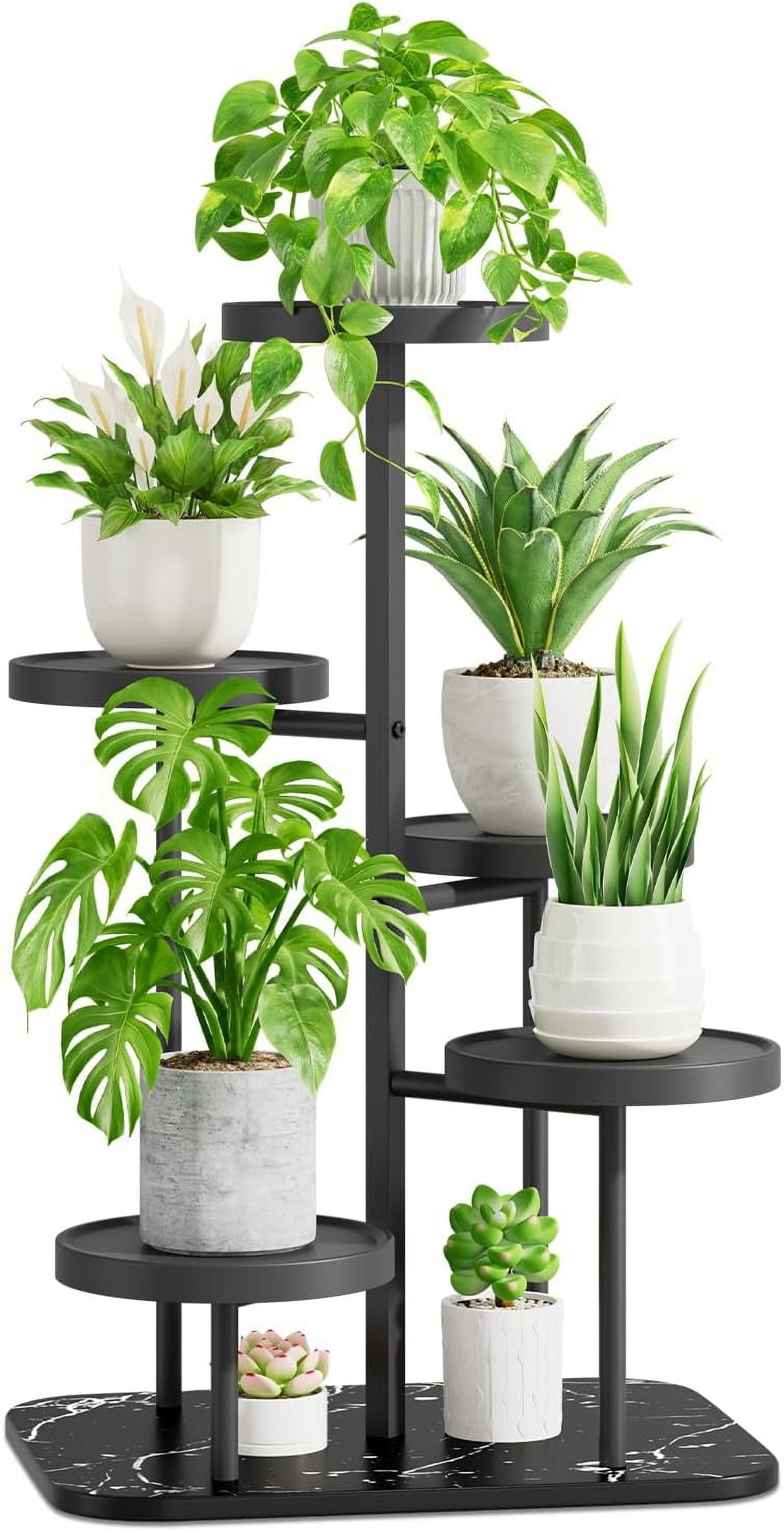 .5 Tier Plant Stand Indoor Outdoor, Tiered Corner Flower Pot Holder ...