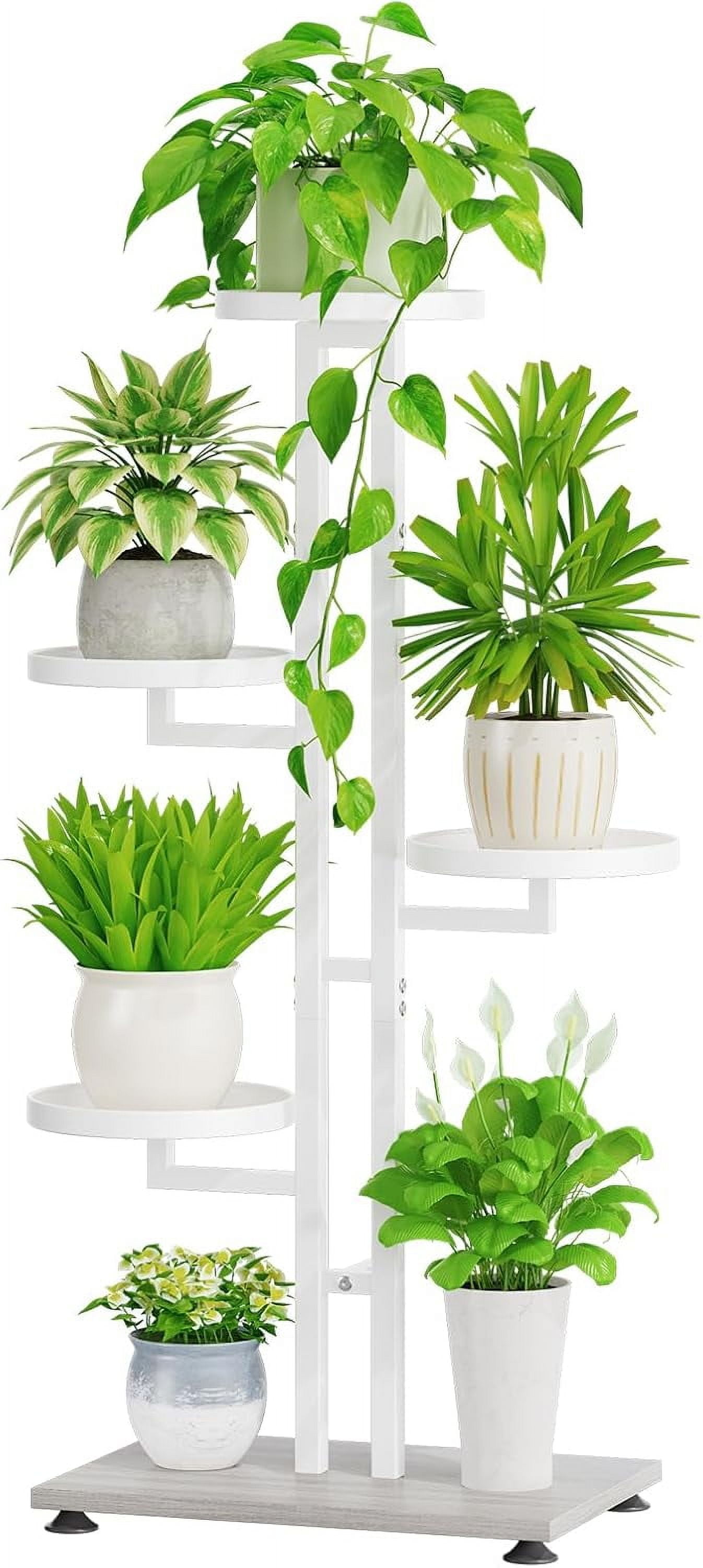 5 Tier Plant Stand Indoor Outdoor, Tiered Corner Multiple Flower Pot ...