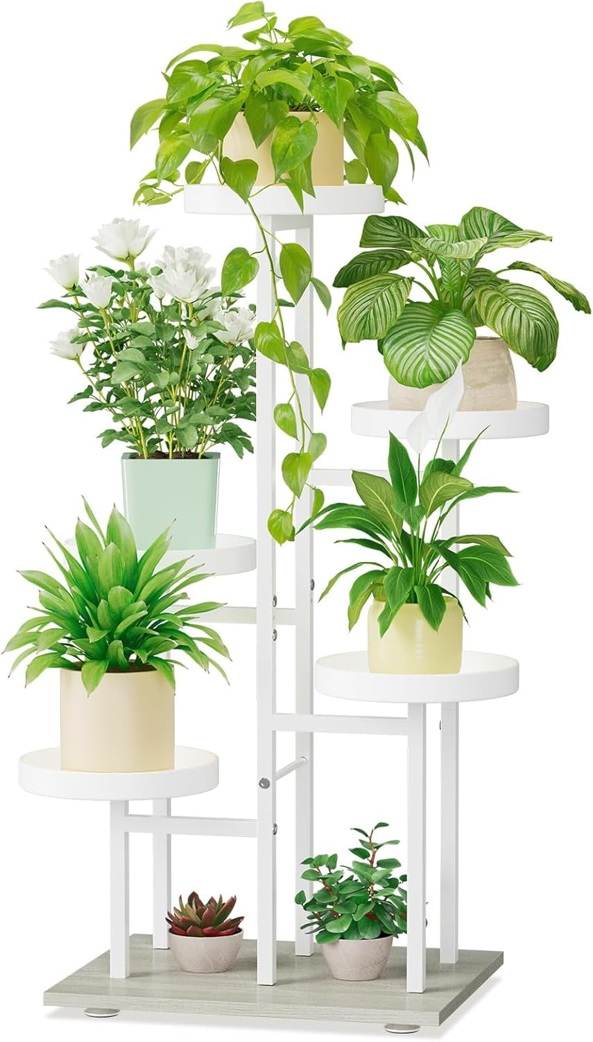5 Tier Plant Stand Indoor, Tiered Corner Flower Holder Shelf Outdoor ...