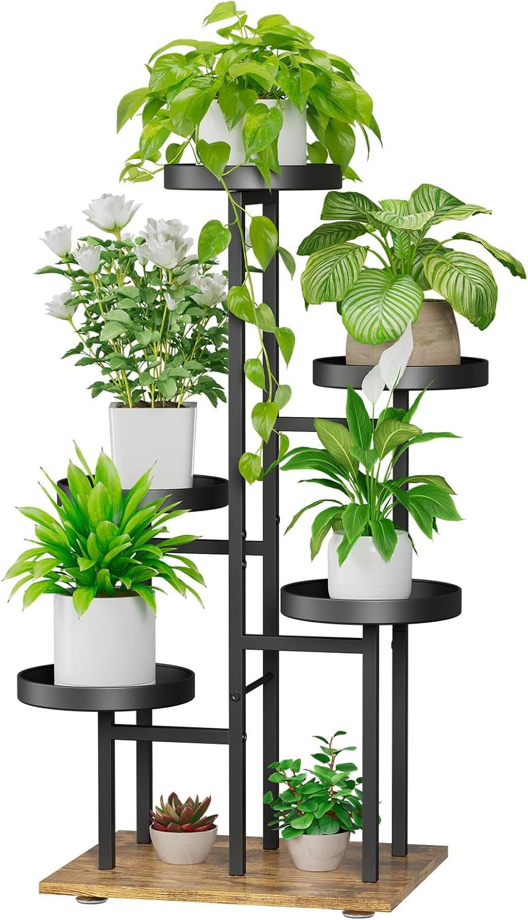 5 Tier Plant Stand Indoor, Tiered Corner Flower Holder Shelf Outdoor ...