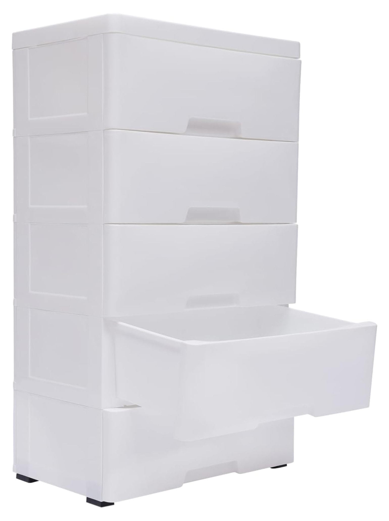 5 Tier Plastic Drawers Dresser with 5 Drawers, Stackable Dresser ...