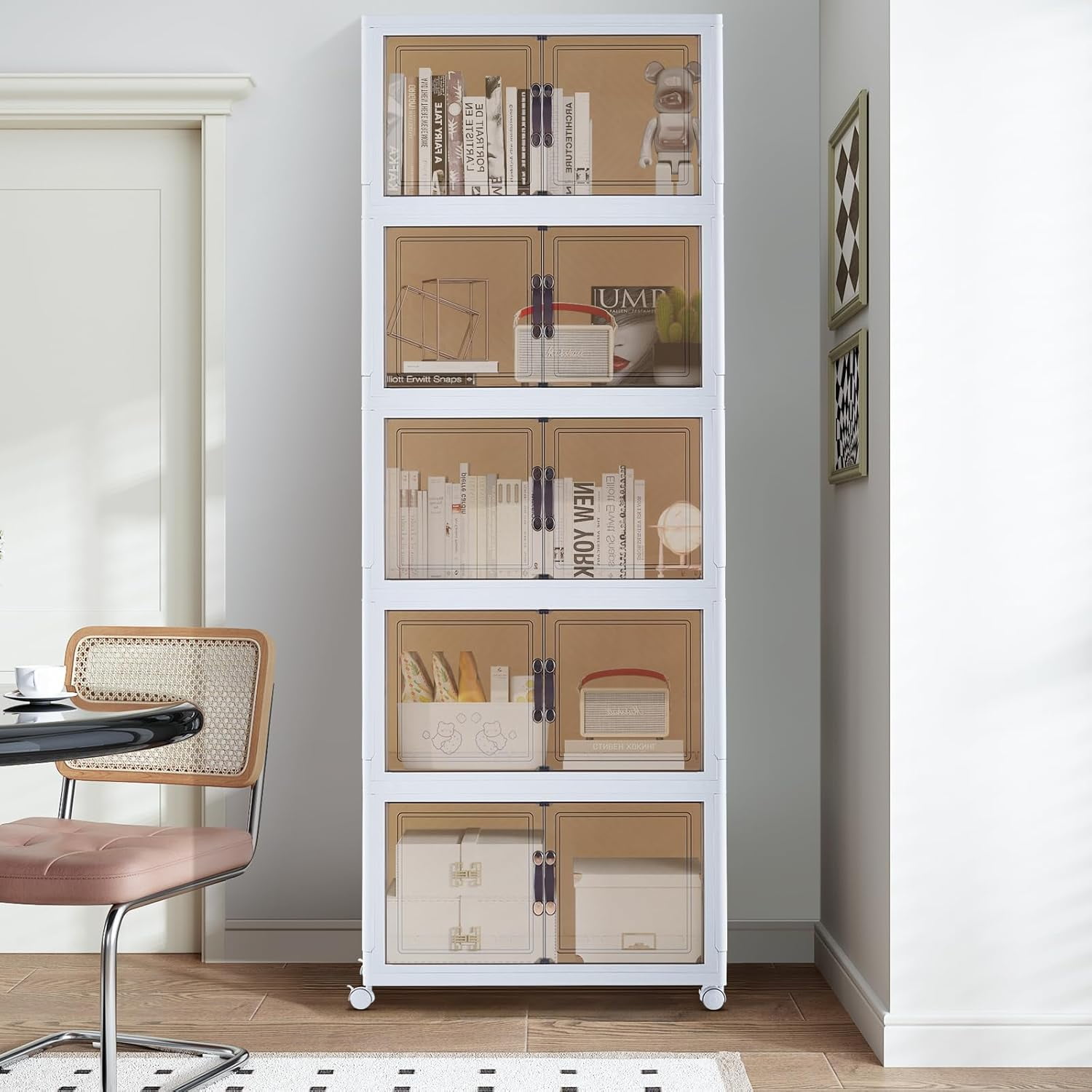 5 Tier Plastic Storage Bins with Lid 175QT Stackable Containers with ...