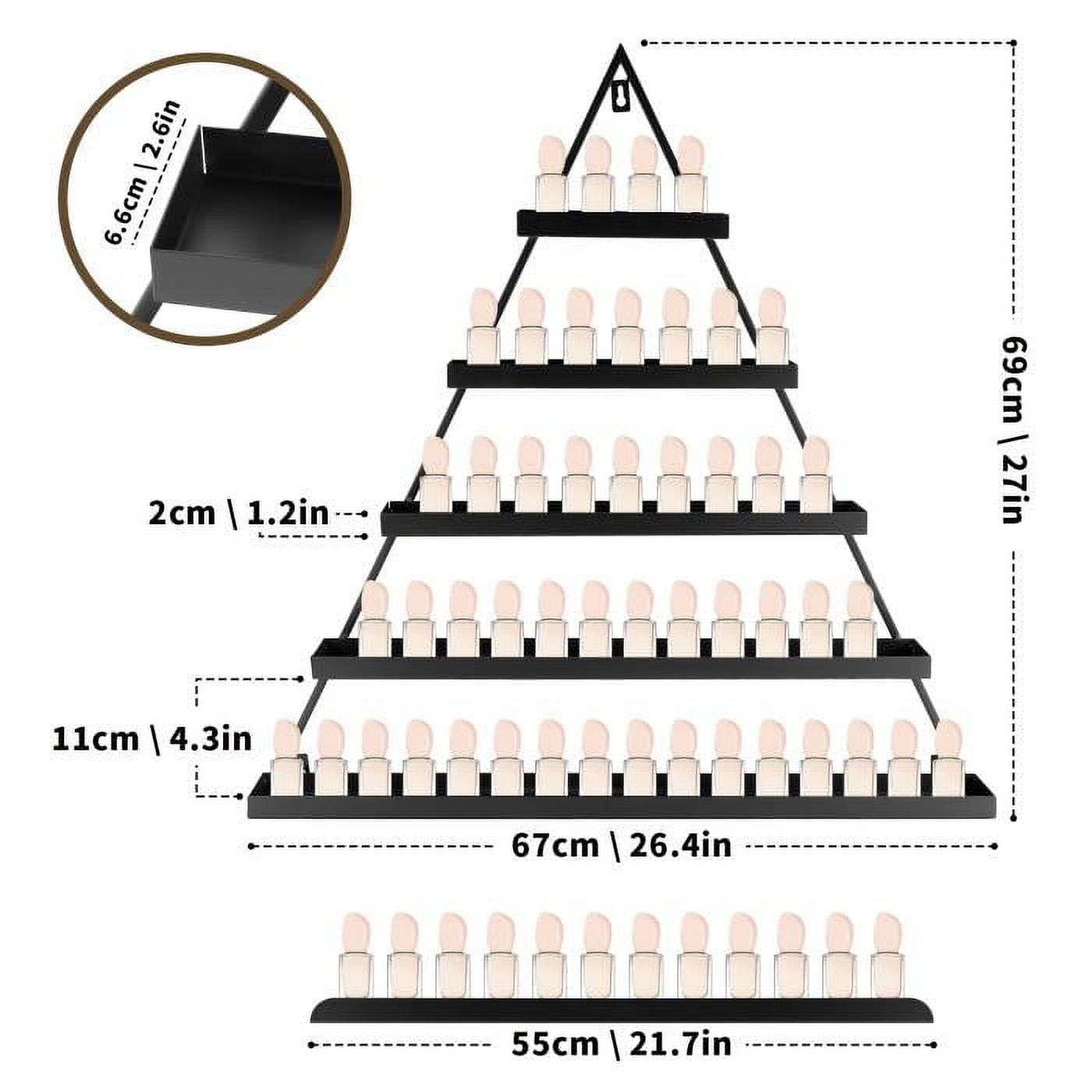5 - Tier Pyramid Wall - Mount Shelf for Salon, Spa & Home - Versatile ...