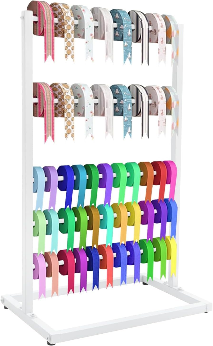5 Tier Ribbon Holder Organizer Craft Ribbon OrganizerRack Freestanding ...