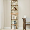 5 Tier Rotating Bookshelf 360 ° Display Stackable Spinning Bookshelf ...