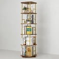 5 Tier Rotating Bookshelf, 360° Spinning Bookshelf Tower,Space Saving ...
