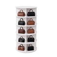 5 Tier Rotating Shoe Rack Tower contains, Shoe Rack Display Lazy Susan ...
