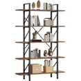 5-Tier Rustic Brown Bookshelf, 70.9 Inch Tall Display Storage Shelves ...