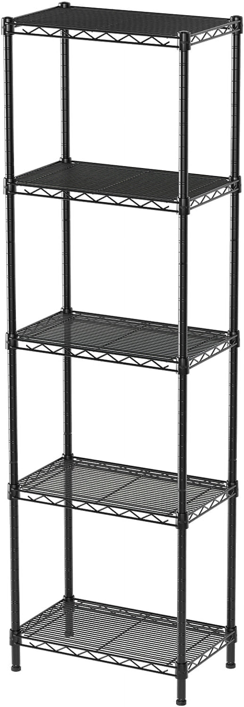 5 Tier Shelf Wire Shelving Adjustable Storage Shelves Storage Rack ...