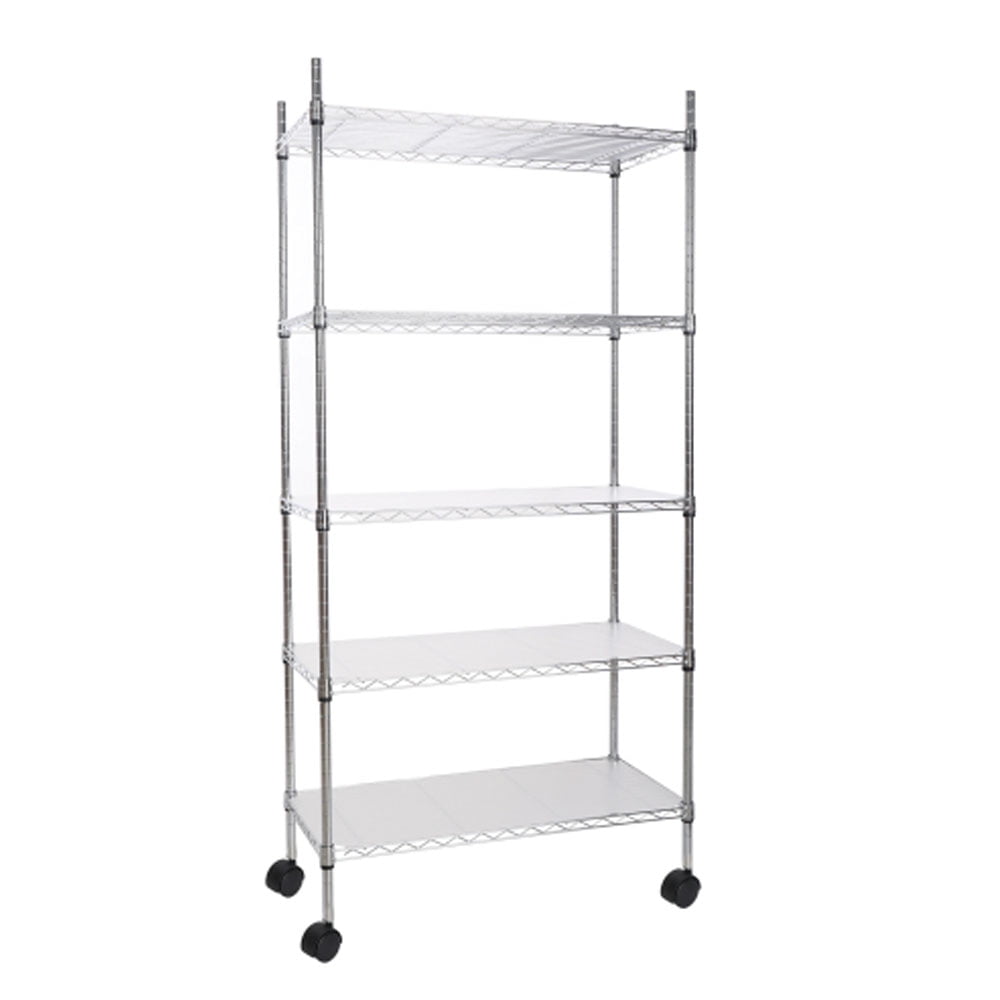 5 Tier Shelf Wire Shelving Unit, Metal Large Storage Shelves Height ...