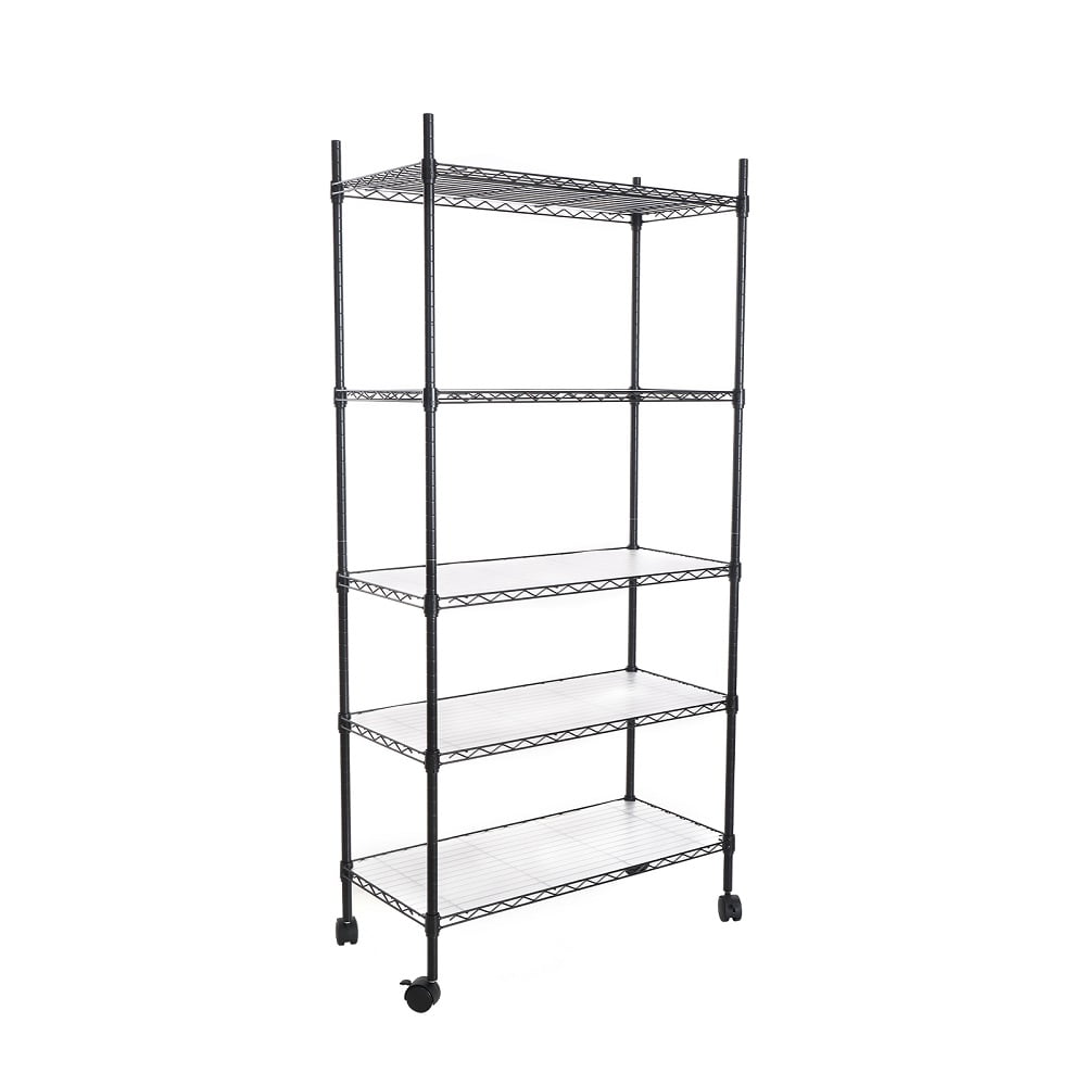 5 Tier Shelf Wire Shelving Unit, NSF Heavy Duty Wire Shelf Metal Large ...