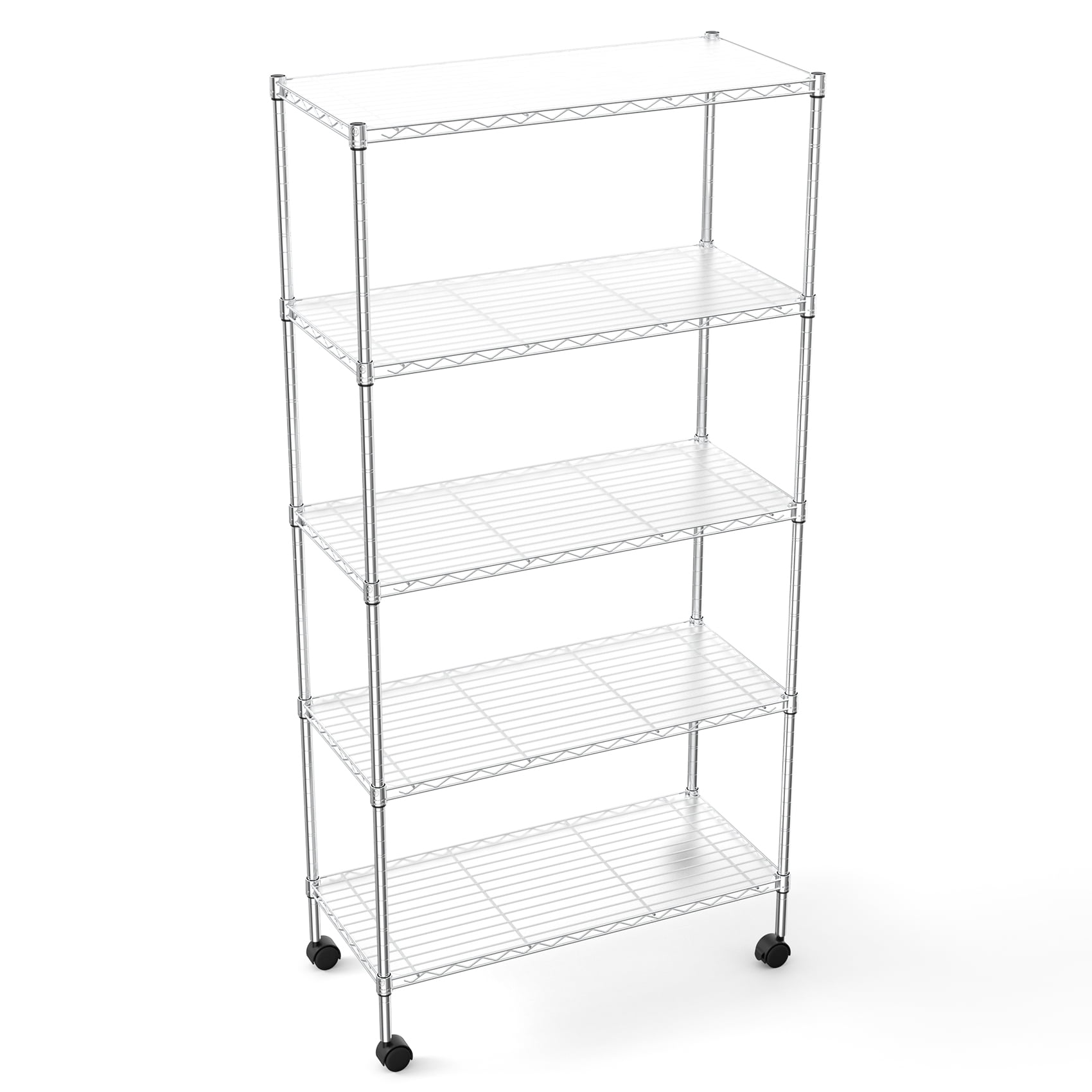 5 Tier Shelf Wire Shelving Unit, Nsf Heavy Duty Wire Shelf Metal Large ...