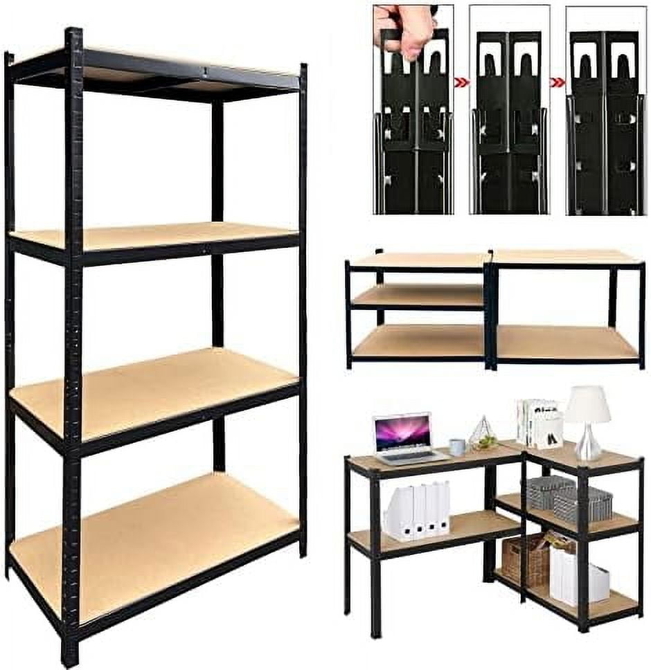 5 Tier Shelve Heavy Duty Metal Shelving Units Bolt-free Assembly 80H x ...