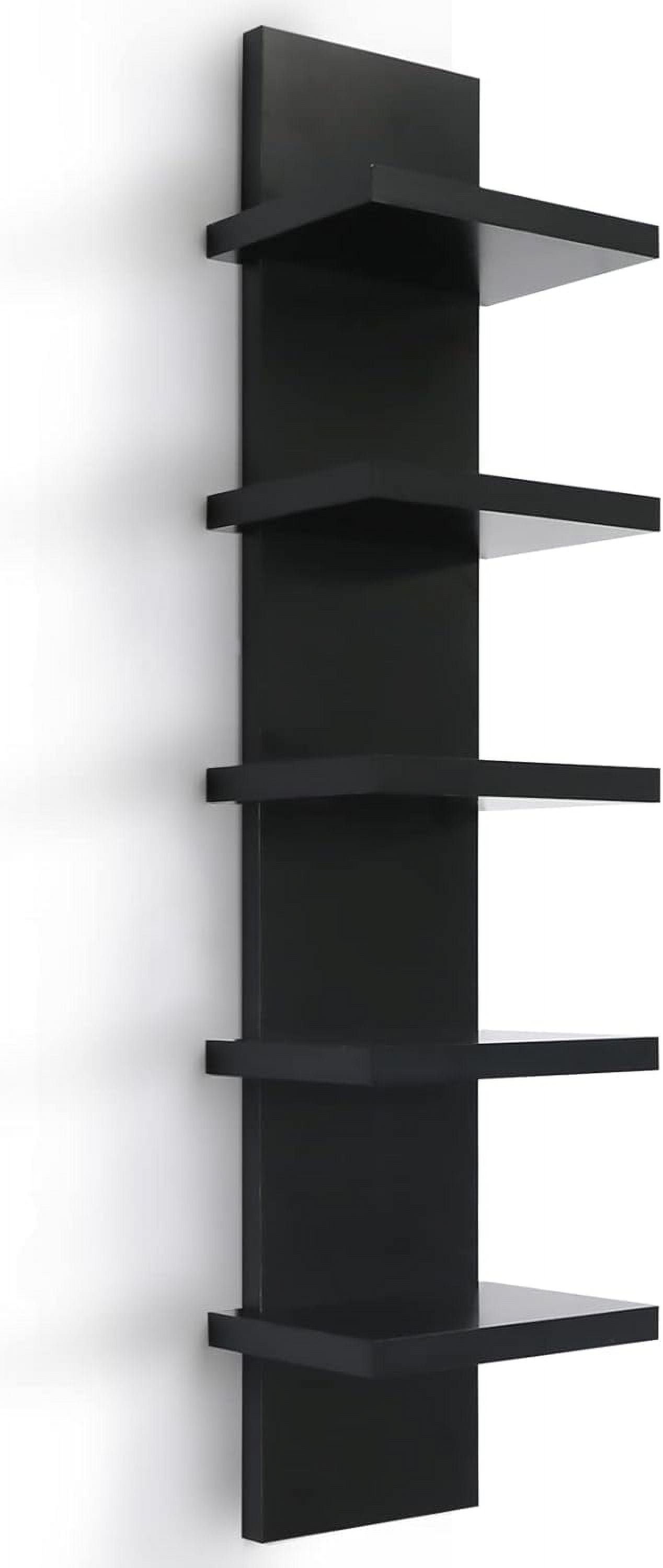 5 Tier Shelvesl, Vertical Column Wall Decor Mount Floating Shelves for ...
