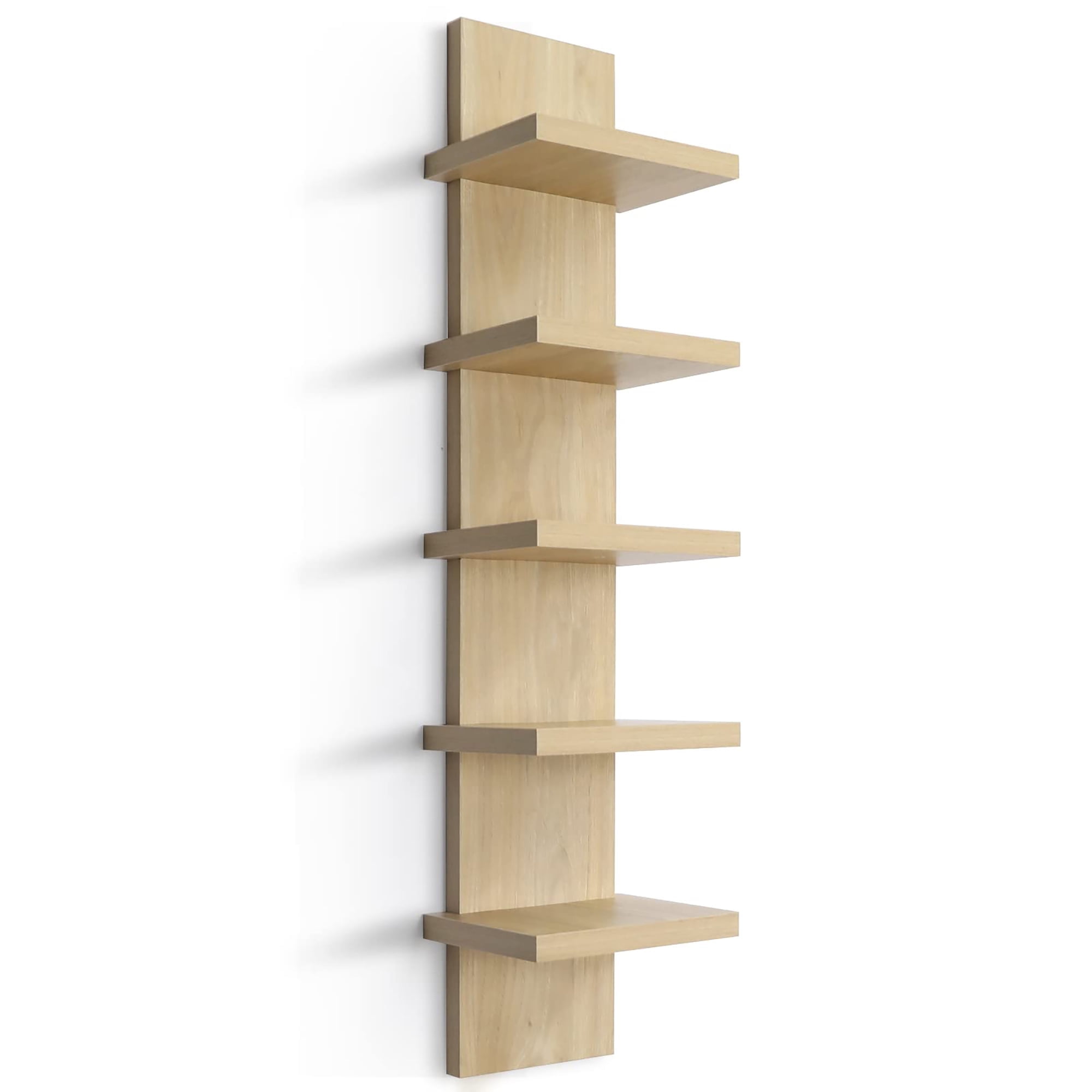 5 Tier Shelvesl, Vertical Column Wall Decor Mount Floating Shelves for ...
