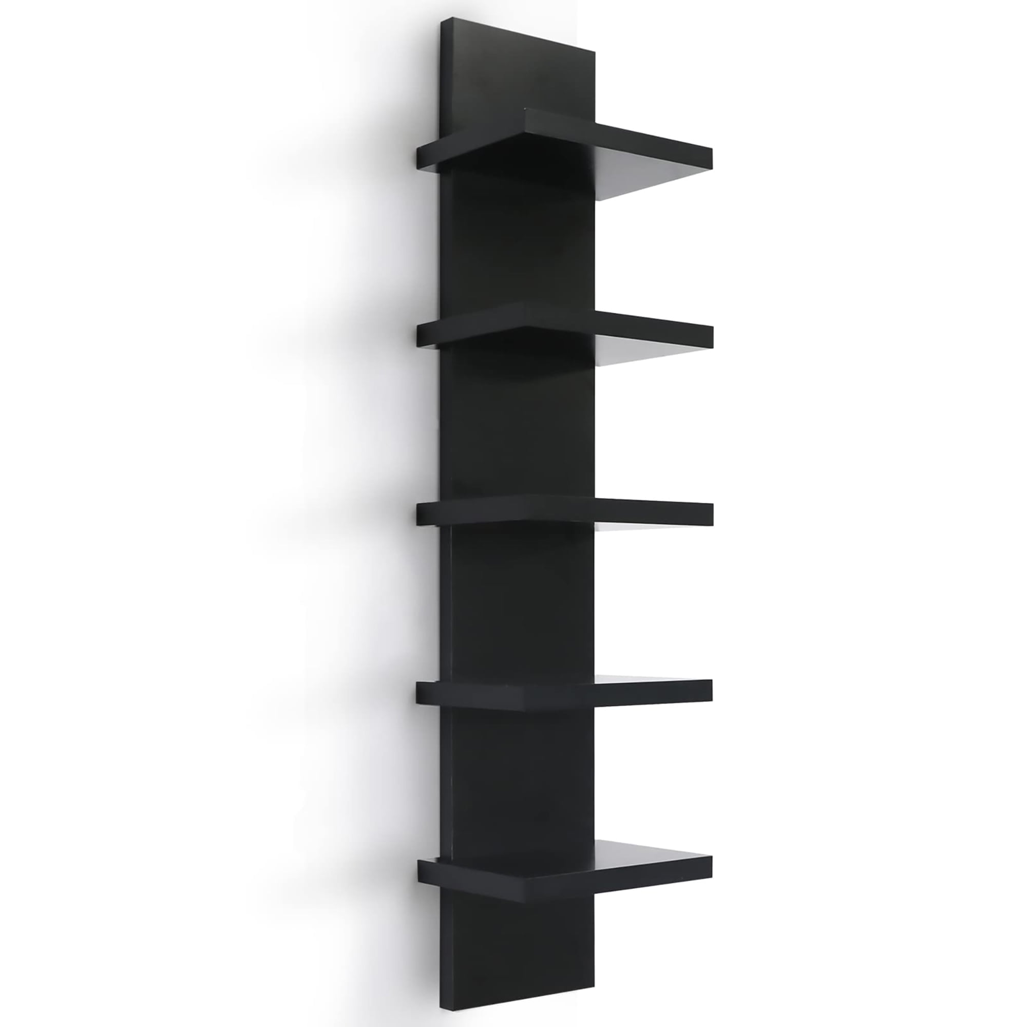 5 Tier Shelvesl, Vertical Column Wall Decor Mount Floating Shelves for ...