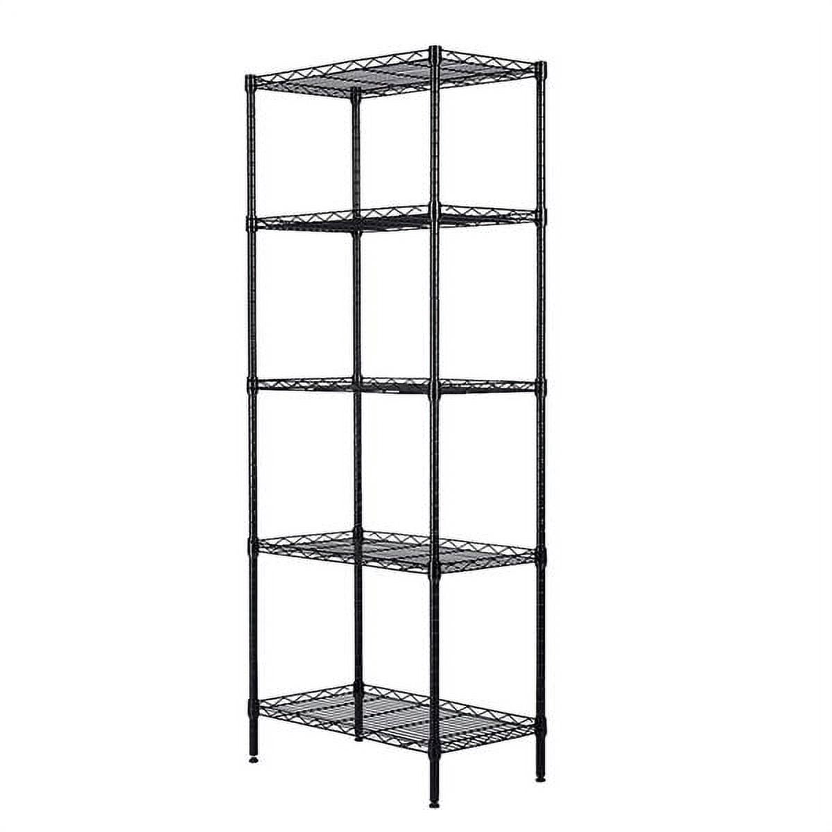 5-Tier Shelving Metal Storage Rack Adjustable Shelves, ZPL Standing ...